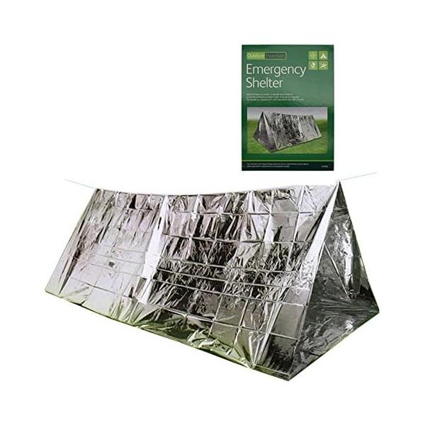 商品名Emergency Survival Shelter Tent | 2 Person Mylar Thermal Shelter | Reflective Material Conserves Heat | Lightweight |...