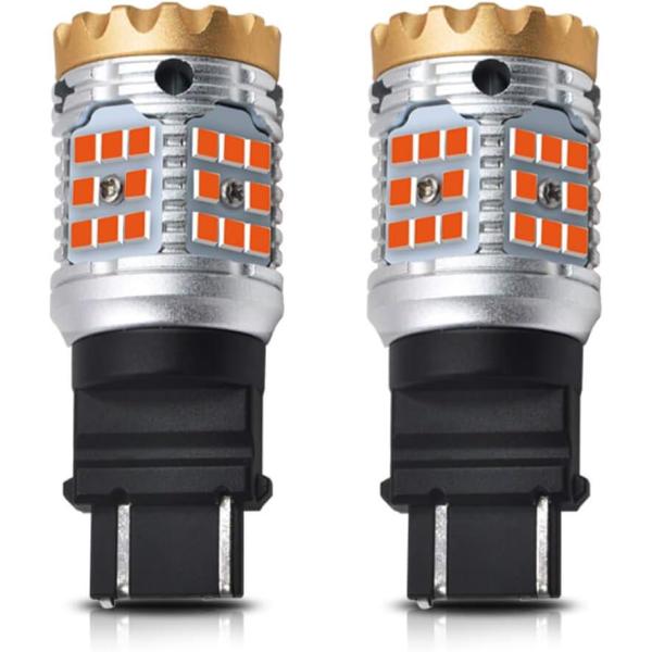 商品名LASFIT 3157 LED電球 3057 4057 4157 ウィンカーライト アンバーのみ CANBUS対応 エラーフリー 負荷抵抗内蔵 ハイフラ防止 自動車用ウィンカー 最大2600lm 標準ソケットのみ (2個)LASFIT...