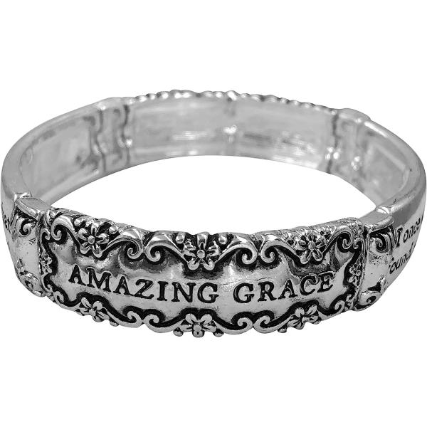 商品名ジプシー・ジュエルズ 祝福 インスピレーション 言葉入り 光沢仕上げ 金属 ストレッチブレスレットGypsy Jewels Blessing Inspirational Worded Burnished Worn Metal Stre...