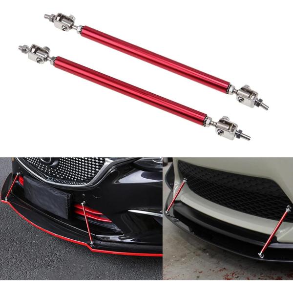 商品名x xotic tech コネクションロッド 汎用 調整式ステンレス製バンパー カナード ディフューザー固定 補強 改造 吊り金具 リップスポイラー 自動車用 高強度 (レッド赤/200mm /2本)Xotic Tech 2pc Ad...