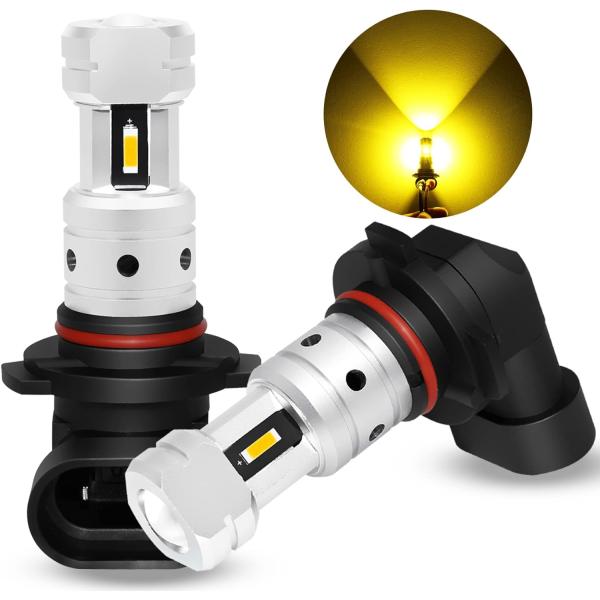 商品名PHINLION 3800 Lumens H10 9145 LED Yellow Fog Light Bulbs Extremely Super Bright CSP 9040 9045 9140 9155 LED Bulb Repl...