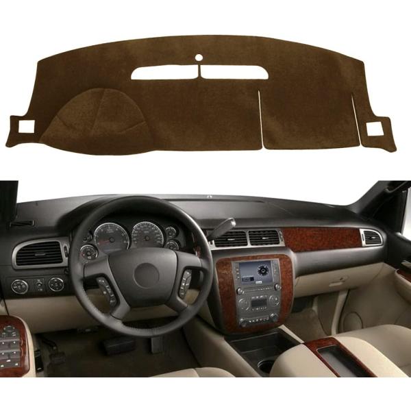 商品名AKMOTOR ダッシュカバーマット 2007-2014 GMC ユーコン 2007-2013 シボレー シルバラード 1500 LTZ/アバランチ/サバーバン 07-14 タホ ダッシュボードカバーパッド ダッシュスピーカーホールな...
