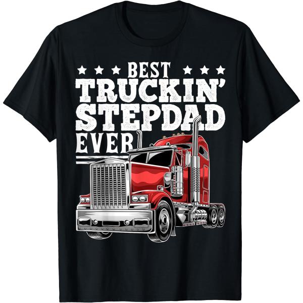 商品名Mens Best Truckin Stepdad Ever Big Rig Trucker Father's Day Gift T-Shirtブランド：Truck Driver Father's Day Apparel商品サイズ：S...