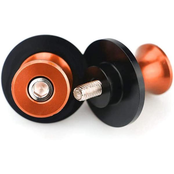 商品名Ubuy-XH-Swingarm-DUKE-390 オレンジ DUKE390-Orange2PCS CNC 10MM Motorcycle Swing Arm Sliders Spools Swing Arm Stand Screw ...