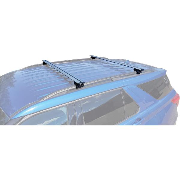 商品名BRIGHTLINES 高耐久 盗難防止 プレミアムアルミニウム ルーフバー ルーフラック クロスバー フォード エクスプローラー 2020 2021 2022 2023に対応BRIGHTLINES Heavy Duty Anti-T...