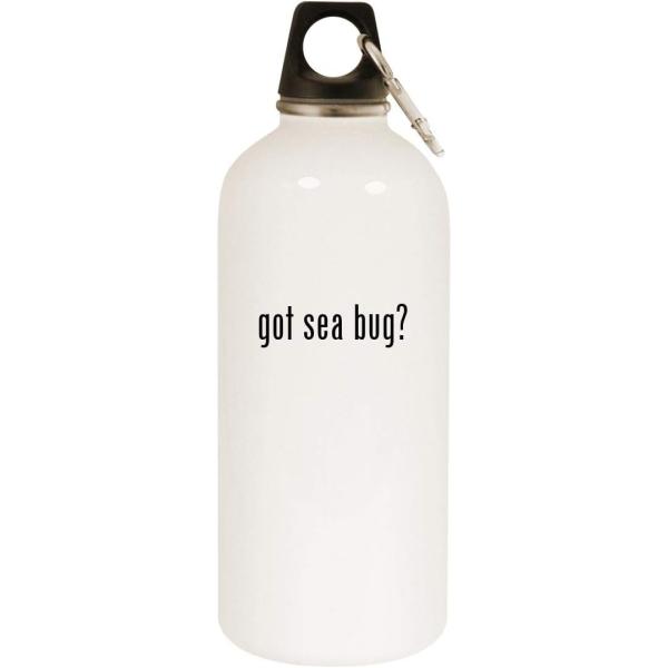 商品名Molandra Products got sea bug  - 20oz Stainless Steel White Water Bottle with Carabiner, Whiteブランド：Molandra Products商...