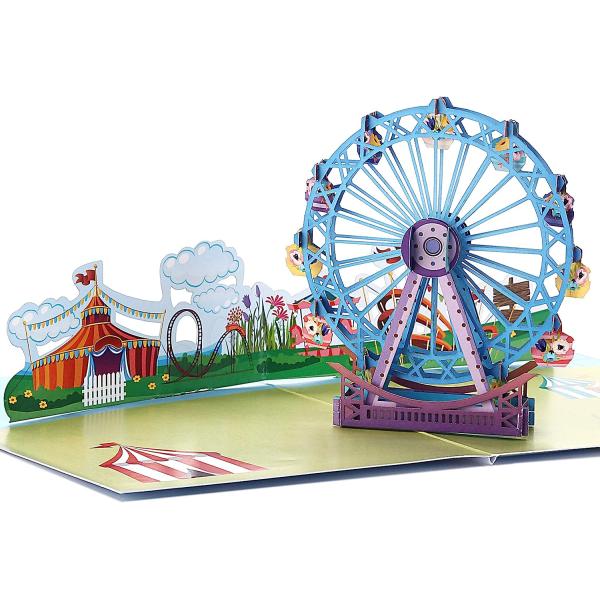 商品名Liif 遊園地 3D グリーティングポップアップ バースデーカード ハッピーバースデーカード 子供 ボーイフレンド、ガールフレンド、息子 娘 バレンタインデー 卒業式 あなたのことを考えて 感謝Liif Amusement Park...