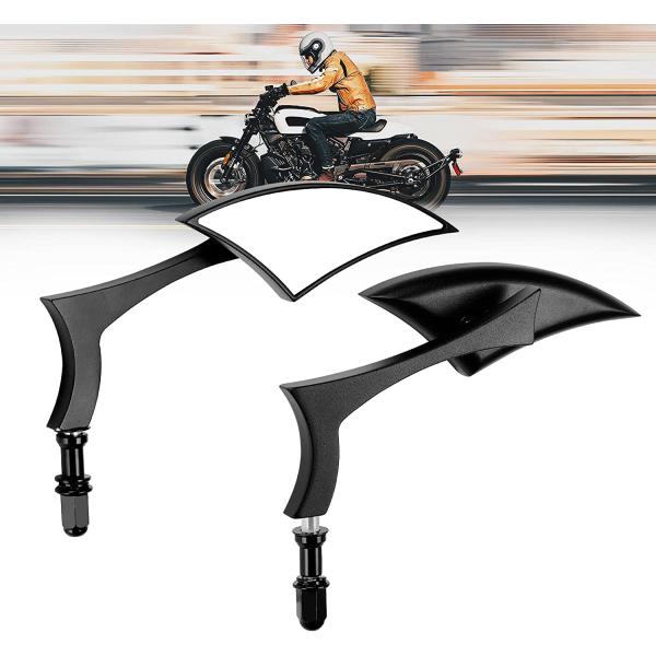 商品名ブラックサイドミラー 1ペア Street Glide Electra Glide Sportster Softail Rearview 1982-2020 アフターマーケットハーレーダビッドソンパーツKEMIMOTO Black S...