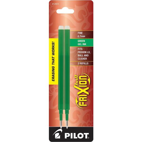 商品名パイロット フリクションボールゲルインクリフィル 細字 0.7mm 2 Refills グリーンPilot FriXion Ball Gel Ink Refills, Fine Point, 0.7mm, Green Ink, 2 P...
