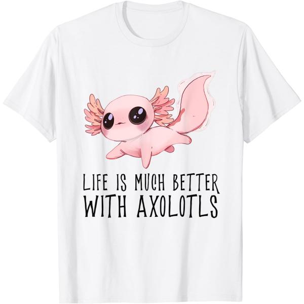商品名Life is much better with Axolotls - Cute Kawaii Animal T-Shirtブランド：Axolotls Cute Mexican Salamanders Gifts商品サイズ：Small...