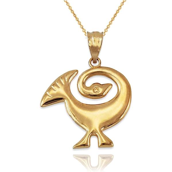 商品名14K Yellow Gold African Adinkra Sankofa Pendant Necklace (18"" Necklace)ブランド：LA BLINGZ商品サイズ：重量：0 g商品番号：ZN2022-14K色：Ye...