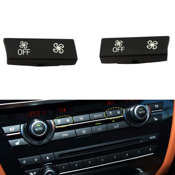商品名Moonlinksエアコンボタンカバーヒーター 気候制御スイッチボタン BMW 1シリーズ E81/E82/E87/E88、BMW 3シリーズ E90/E91/E92/E93、X1 E84(1個) BMW F10 Fan Speed ...
