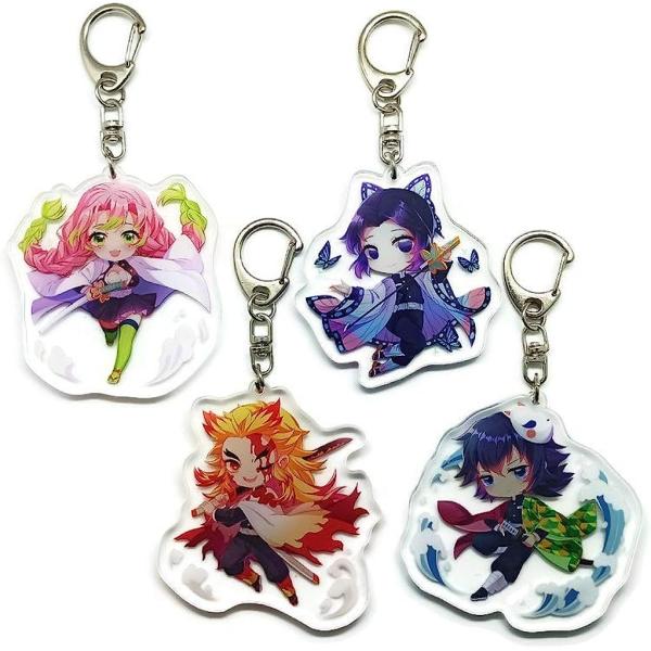 商品名EBTY DREAMS Inc. - Set of 4 Demon DS Acrylic Keychain Hashira: Giyuu Tomioka, Mitsuri Kanroji, Kyoujurou Rengoku, Shi...