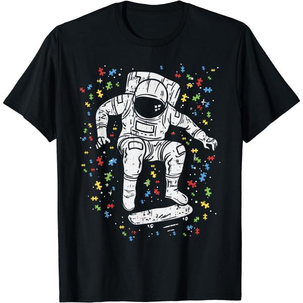 商品名Autism Awareness Astronaut Skateboard Shirt Spaceman Skater T-Shirtブランド：BoredKoalas Autism Awareness Shirts Autistic ...
