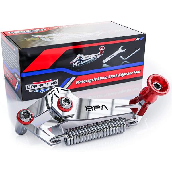 商品名BPA RACING オートバイチェーンスラックスアジャスターツール - 革新的なチェーンテンションツール 簡単、迅速、正確なチェーンスラックス調整 - スラックスセッターツール (レッド)BPA-RACING Motorcycle ...