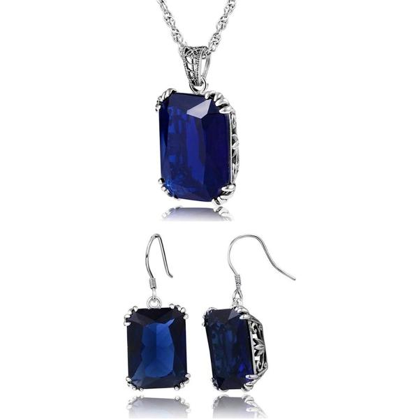 商品名スターリングシルバー 人工宝石 アメジスト レインボートルマリンネックレス 14K イエローゴールドメッキ アメジスト ダングリングペンダント ネックレス チェーン&amp;イヤリングセット ギフト US サイズ: 40+5 カラー:...