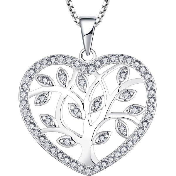 商品名YL 生命の樹ネックレス 925スターリングシルバー ケルト/ハートツリーペンダント キュービックジルコニア ラブノット 家族 ギビングジュエリーYL Tree Necklace 925 Sterling Silver Cubic Z...