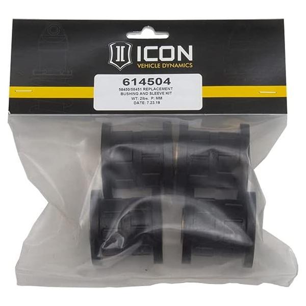 商品名ICON (58450/58451) UCA Replacement Bushing &amp; Sleeve Kitブランド：Icon Vehicle Dynamics商品サイズ：高さ：5.9 cm横幅：20.5 cm奥行：21.2...