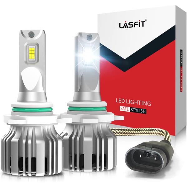 商品名LASFIT 9012 HIR2 LED電球 超高輝度 6000K 360 調節可能 プラグアンドプレイ 2個パックLASFIT 9012 HIR2 Powersports Light Bulbs for ATV, Super Bri...