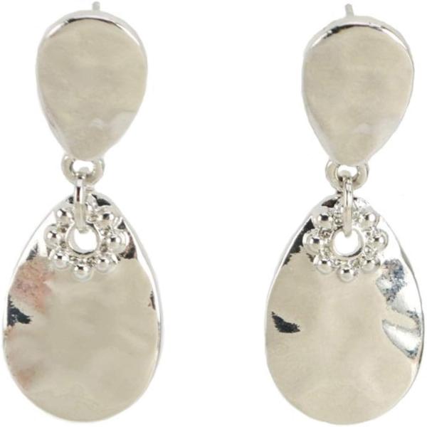 商品名Allison Rose Atelier - ハンマーダブルドロップイヤリング   ボヘミアン部族ダングルドロップピアス 花柄の刻印入り   軽量ファッションステートメントイヤリングAllison Rose Atelier - Ham...