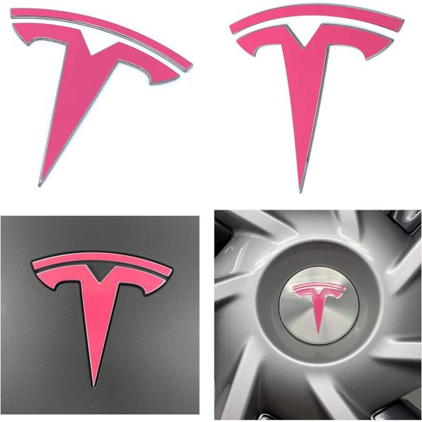 商品名ロゴデカールラップ Tesla Model Y用 11ピースセット(グロスピンク)Logo Decal Wrap for Tesla Model Y, 11-pc Set (Gloss Pink)ブランド：Custom Cut Gra...