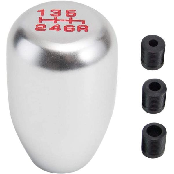 商品名Manual Racing JDM Type-R 6 Speed Manual Gear Shift Knobs Replacement fit for Universal Most of Vehicle(Slick Silver)ブ...