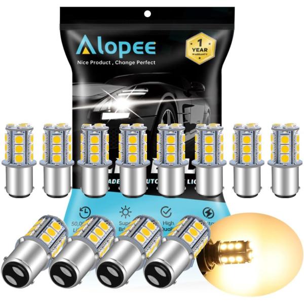 商品名Alopee 1142 LED電球 ウォームホワイト 3000K DC 12V 1004 LED電球 1076 LED電球 RVインテリアキャンピングカー電球 トレーラーボートライト電球 5050 18SMD 12個パックAlopee...