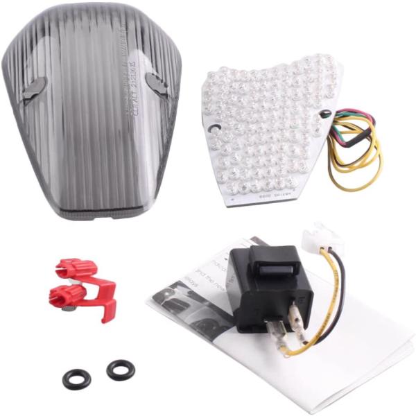 商品名Newsmarts Motorcycle LED Taillight, Brake Light Integrated with Turn Signals for HONDA VTX1300 CUSTOM VTX1800 2002ブラン...