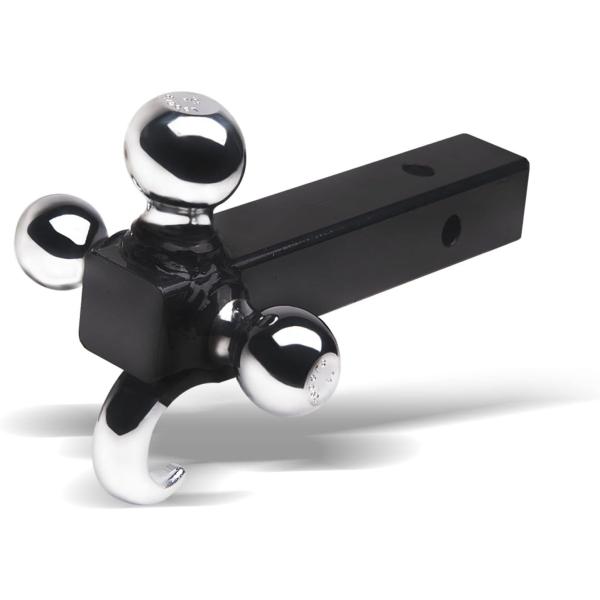 商品名Stehlen 642167819264 ユニバーサル トレーラーヒッチ 3イン1 ロードトライボールマウント フックレシーバー付き 2インチ シルバー 光沢クロム付きStehlen 642167819264 Universal Tr...