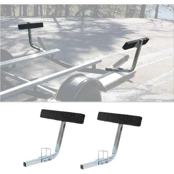 商品名KUAFU カーペットボートトレーラーガイド 2フィート 二段ボードガイド ボード上ソリッド&amp;簡単操作KUAFU Carpeted Boat Trailer Guide 2' Bunk Board Guide On Board...