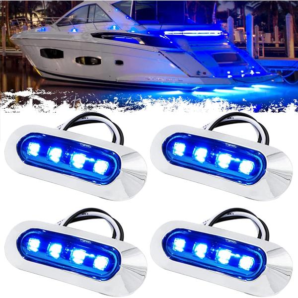 商品名PSEQT 3.8'' Waterproof Boat Marine LED Lights Courtesy Interior Deck Light Navigation Transom Stern Cabin Lighting fo...