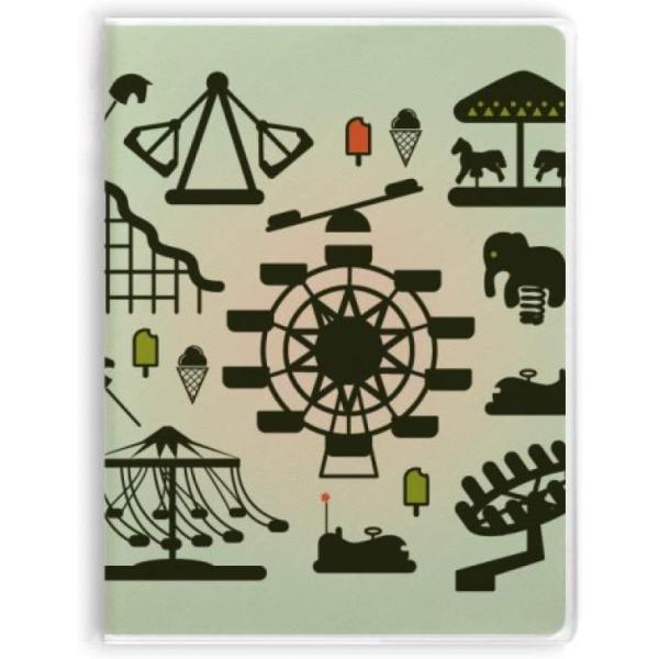 商品名Dark Green Amusement Park Silhouette Notebook Gum Cover Diary Soft Cover Journalブランド：DIYthinker商品サイズ：A5 (144 X 210mm)...