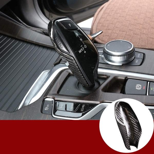 商品名YIWANG 100% Real Carbon Fiber Car Center Gear Shift Head Cover Trim for BMW 5 6 7 Series GT G32 G30 G11 G12 X3 X4 G01...