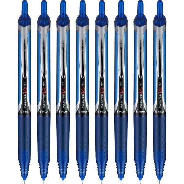 商品名PILOT Precise V5 RT 詰め替え可能 &amp; 格納式 液体インク ローリングボールペン 極細 (0.5mm) レッド 8本パック (15328)PILOT Precise V5 RT Refillable &amp...