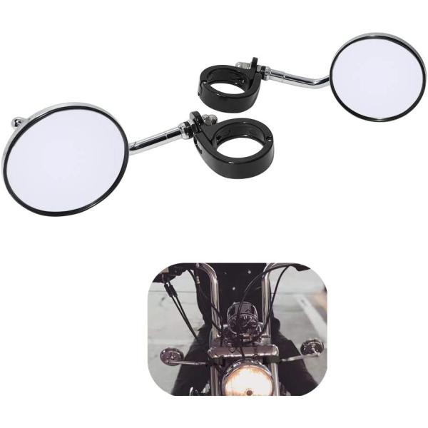 商品名GUAIMI オートバイミラー 39-41mm フォークマウントサイドミラー バックミラー ハーレースポーツスターXL 883 1200 XL48 72 Rebel Bolt Custom Cruisersに対応 - クロームGUAI...