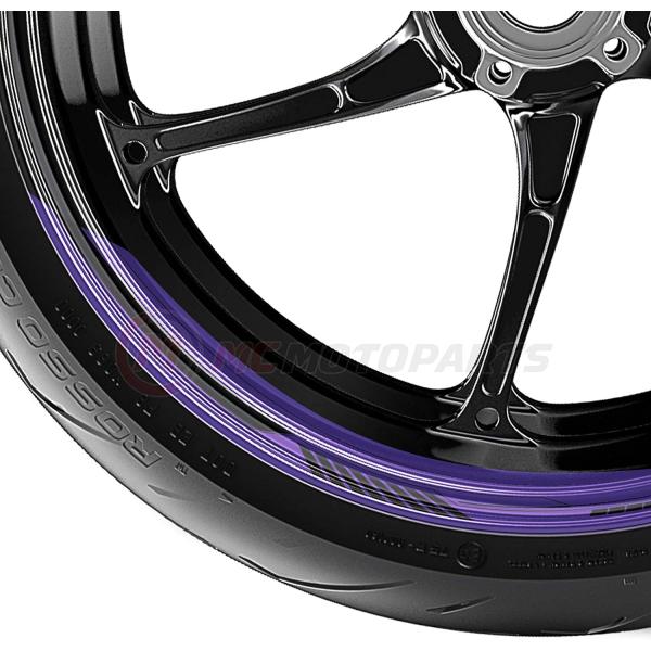 商品名MC MOTOPARTS Wheel Rim Sticker 17 inch Robotic Pattern 8 pcs Compatible with 17"" Wheel Motorcycle (Purple)ブランド：MC MO...