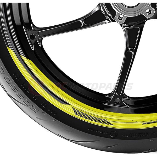 商品名MC MOTOPARTS Wheel Rim Sticker 17 inch Robotic Pattern 8 pcs Compatible with 17"" Wheel Motorcycle (Yellow)ブランド：MC MO...