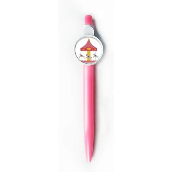 商品名Colourful Carousel musement Park Pattern Rollerball Tip Blue Retractable Pen Write Stationeryブランド：DIYthinker商品サイズ：商品番...