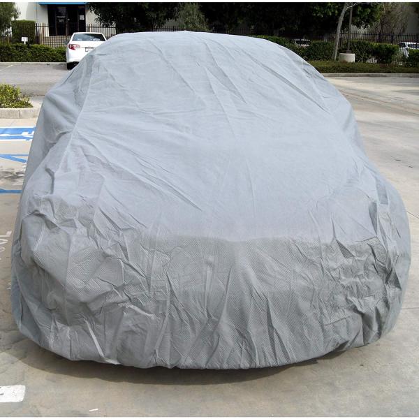 商品名Tuningpros CC-BM28 Waterproof Semi-Custom Fit Grey Rain Barrier Non-Woven Fabric Car Cover, Compatible with 1994-2001...