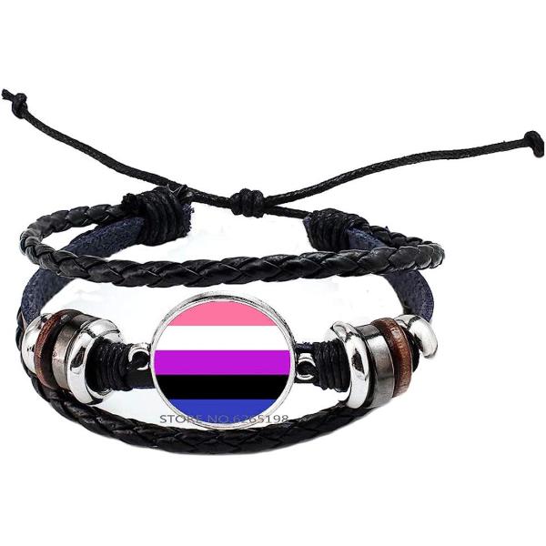 商品名Gender Fluid Pride Bracelet Gay Pride Bracelet,Gay Pride Cabochon Charm Jewelry,Minimalist Bracelet,Dainty Bracelet,N...