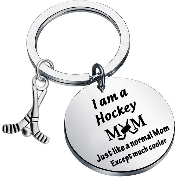 商品名FUSTMW ホッケー ママギフト ホッケー キーチェーン I am a Hockey MOM ジュエリー ホッケー ママ チャーム ホッケー 選手へのギフトFUSTMW Hockey Mom Gifts Hockey Keychai...