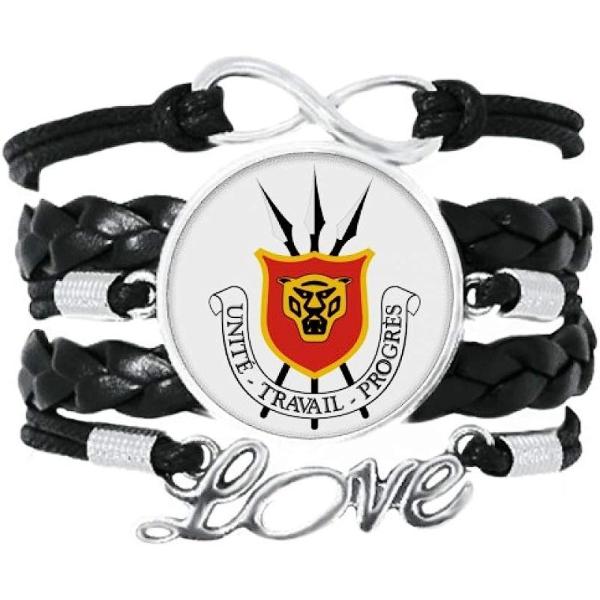 商品名DIYthinker Bujumbura Burundi ナショナルエンブレムブレスレット ラブアクセサリー ツイストレザーニットロープ リストバンド ギフトDIYthinker Bujumbura Burundi National ...