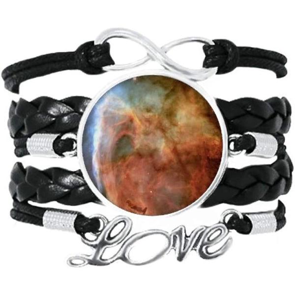 商品名DIYthinker Brown Clouds Nebulae Blue Bracelet Love Accessory Twisted Leather Knitting Rope Wristband Giftブランド：DIYthin...