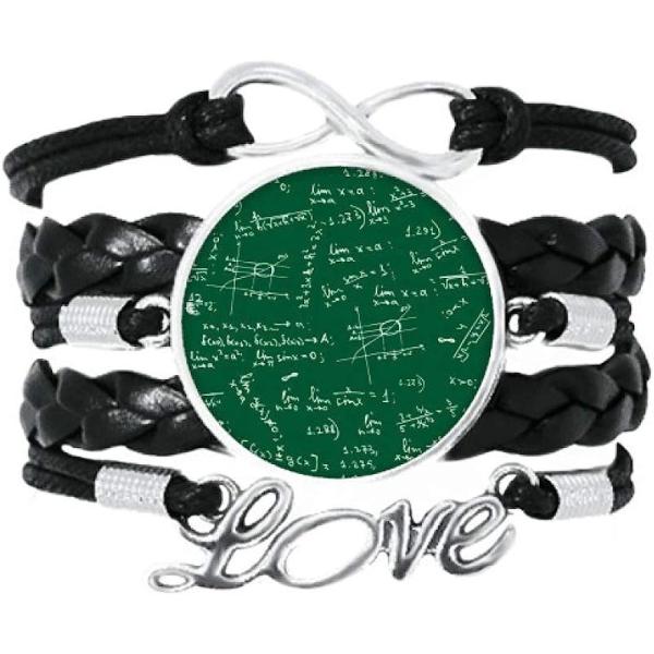 商品名DIYthinker Green Limits Mathematical Formulas Bracelet Love Accessory Twisted Leather Knitting Rope Wristband Giftブラン...