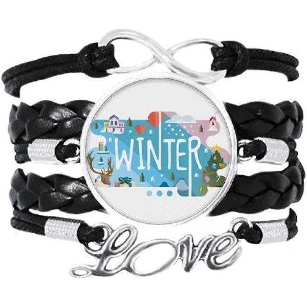 商品名DIYthinker Winter Season Illustration Bracelet Love Accessory Twisted Leather Knitting Rope Wristband Giftブランド：DIYthi...