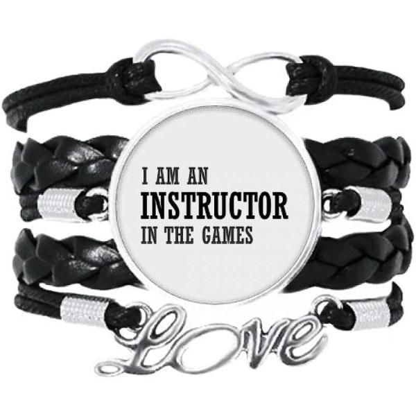 商品名DIYthinker I Am an Instructor in The Games Bracelet Love Accessory Twisted Leather Knitting Rope Wristband Giftブランド：D...