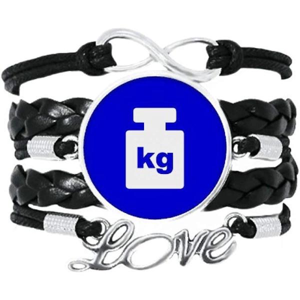 商品名DIYthinker Weight Blue Square Warning Mark Bracelet Love Accessory Twisted Leather Knitting Rope Wristband Giftブランド：D...