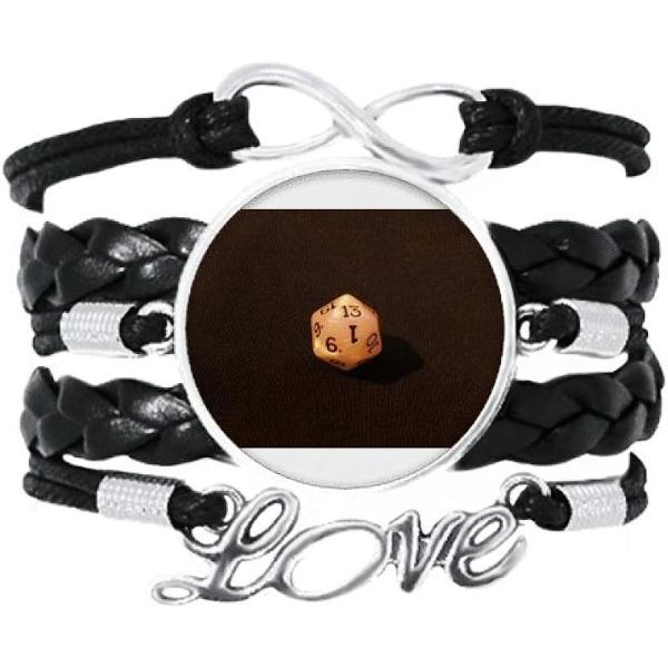 商品名DIYthinker White Gambling Dice Photo Bracelet Love Accessory Twisted Leather Knitting Rope Wristband Giftブランド：DIYthin...