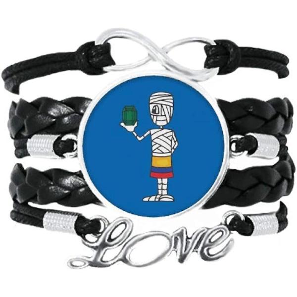 商品名DIYthinker Mummy Football Single Hand Lift Bracelet Love Accessory Twisted Leather Knitting Rope Wristband Giftブランド：D...