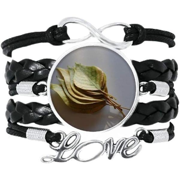 商品名DIYthinker Simpol Leaf Plant Picture Nature Bracelet Love Accessory Twisted Leather Knitting Rope Wristband Giftブランド：...